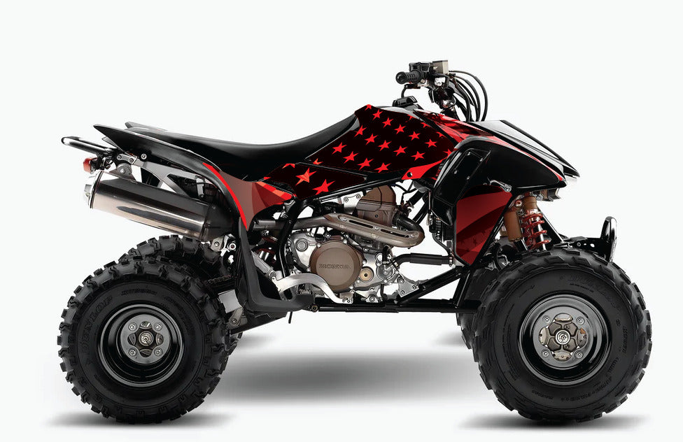 2004 - 2018 Honda TRX 450R ER Graphics Kit - Pro Ed D69-1 USA Flag – OAGFX