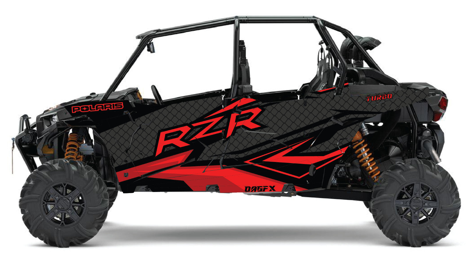 2019 - 2022 Polaris RZR Turbo S Velocity 4 Door Graphics Kit D36-1 – OAGFX