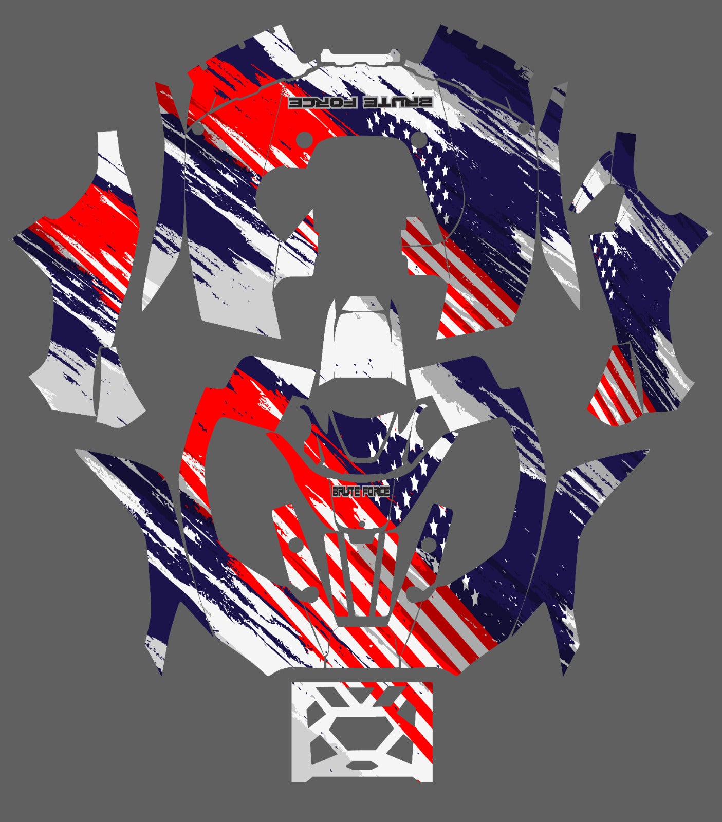 2012 - 2022 Kawasaki Brute Force 750 Graphic Kit - Pro Edition Flag-1 ...
