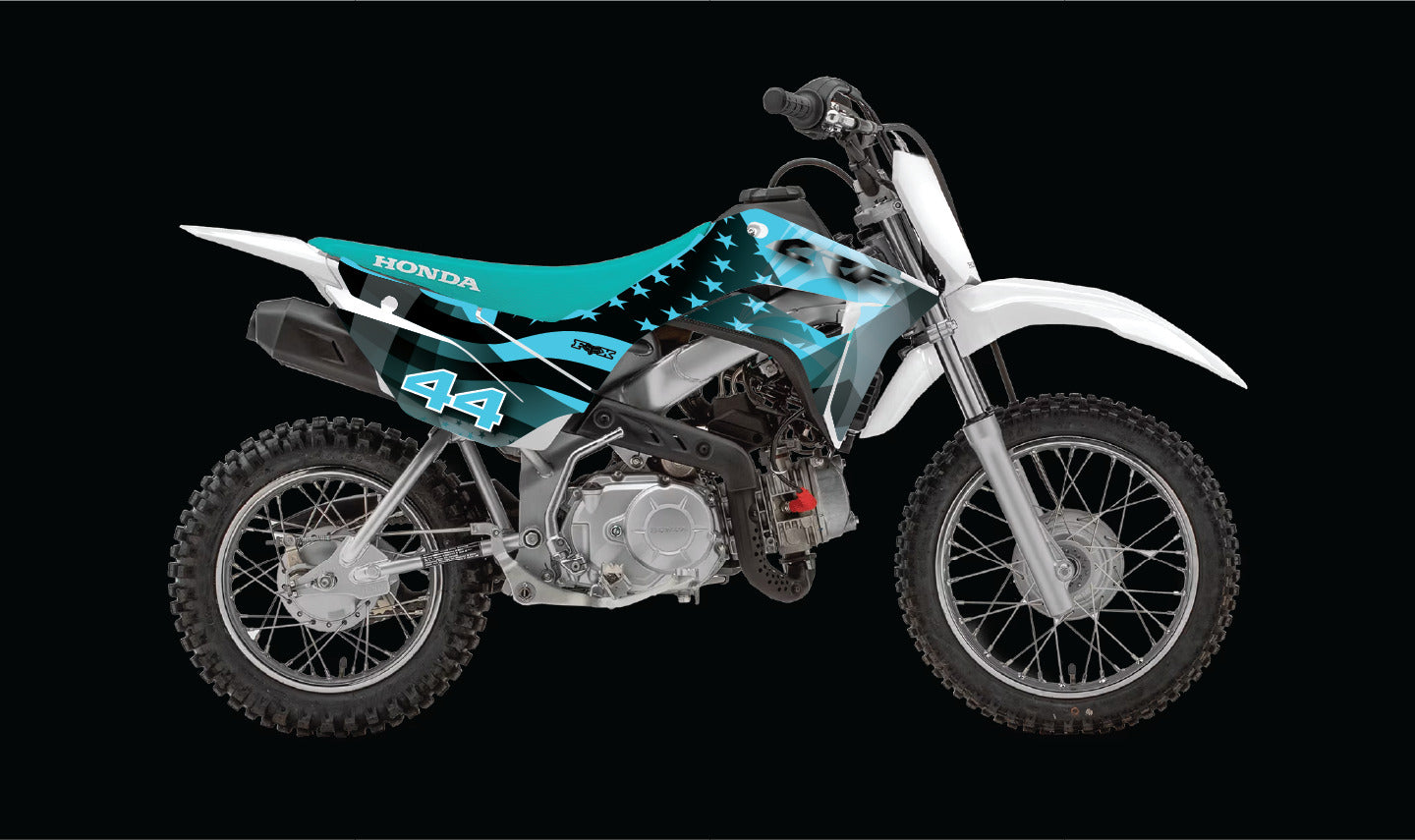 2019 - 2024 Honda CRF110 Graphics Kit - Pro Ed D69-2 CRF 110 USA Flag ...