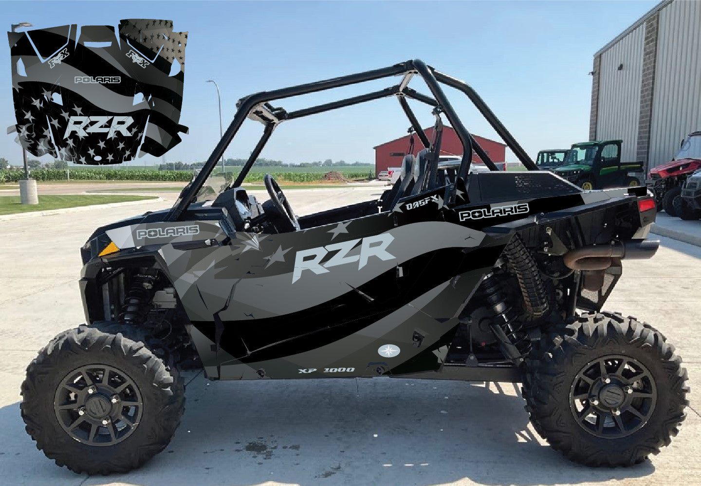 2019 - 2023 Polaris RZR XP 1000 Graphics Kit D69-4 USA Gray – OAGFX