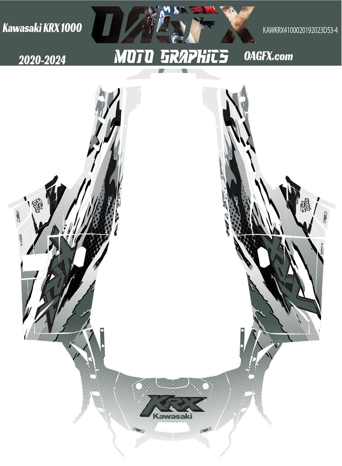 2019 - 2023 Kawasaki Teryx KRX 1000 Graphic Kit -Pro Edition D53-4 Wil ...